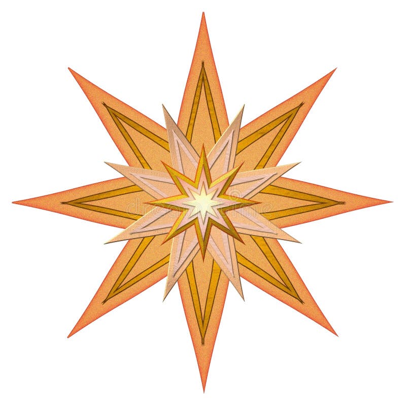 Star orange stock illustration. Illustration of holidays - 5845984