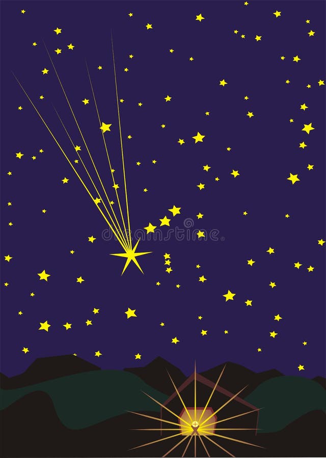 Star over Bethlehem stock vector. Illustration of nativity - 1517459