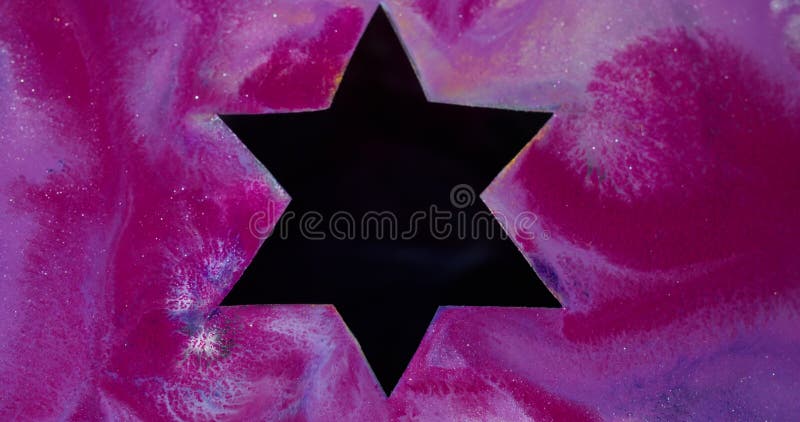 Star Paint Ink Background Shape Frame Shimmering Stock Video - Video of ...