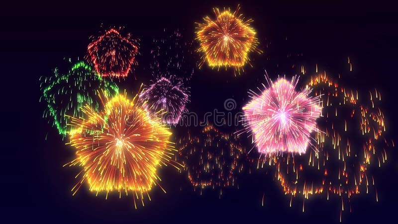 Star Particle Fire Works Effect Animation Stock Footage - Video of ...