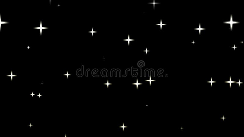 Star Particles Falling with Black Background. Stock Illustration ...