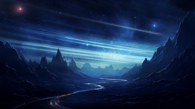 Star Path a Picture Which is a Bright Light Mark Left _004 Stock ...