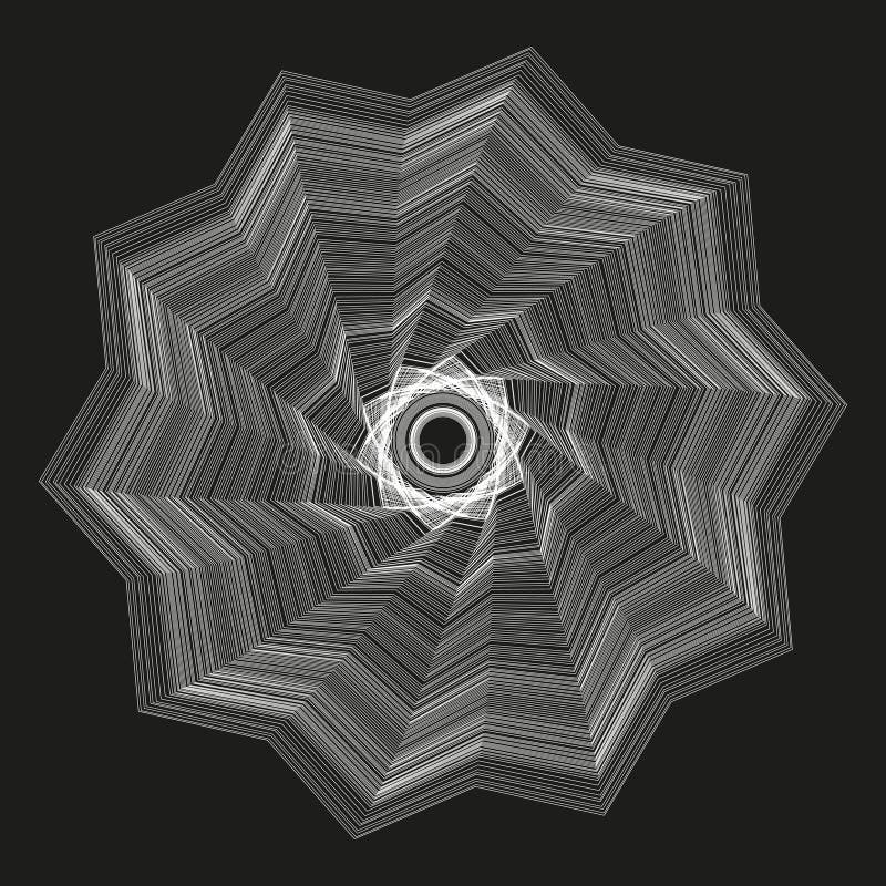 Star Pattern. Abstract Vector Design. Black Radiating Lines. Optical ...