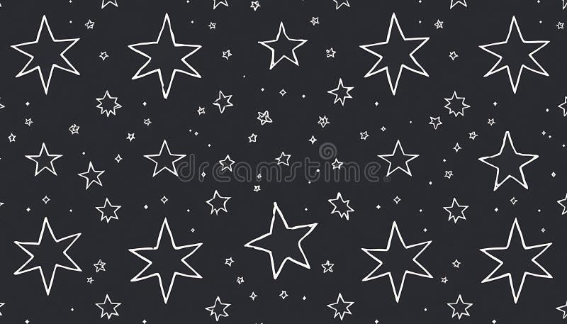 Star Pattern on Dark Background, Celestial Design for Night Sky Themes ...