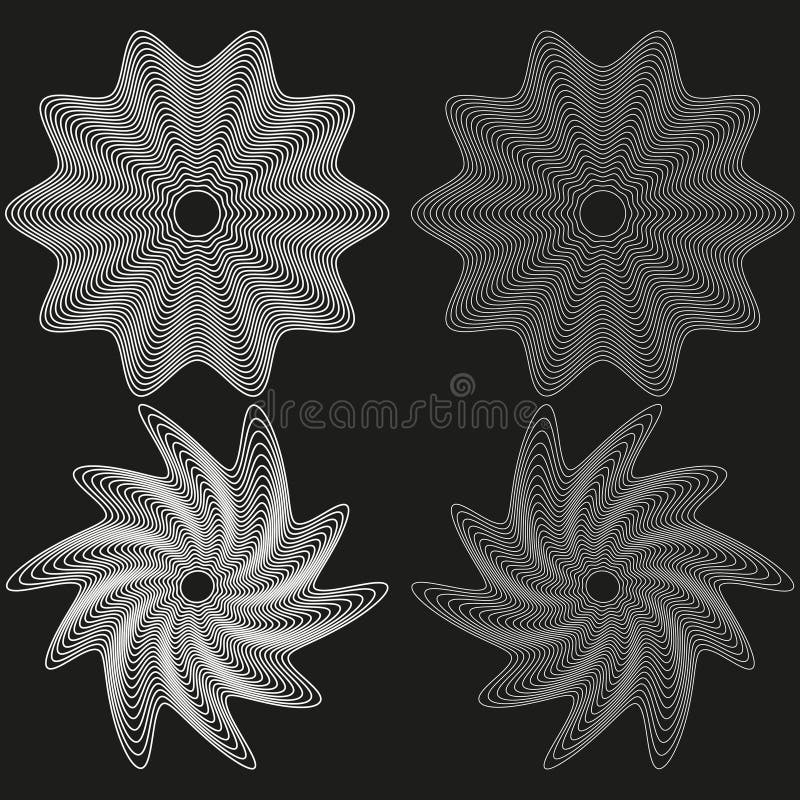 Star Pattern Design. Dotted Outline Style. Black Geometric Symbol ...