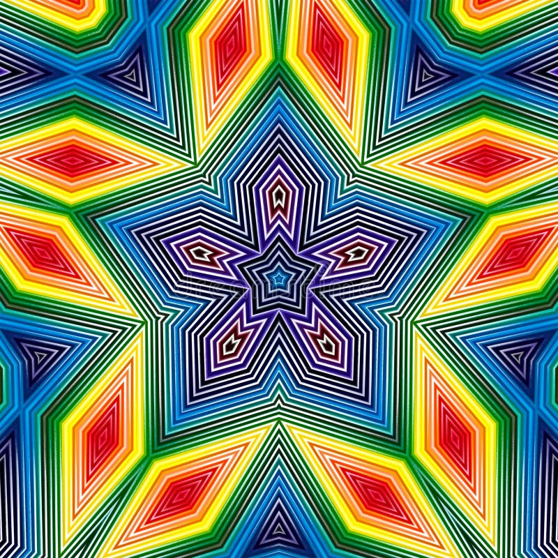 Star Pattern Geometric Background Abstract. Kaleidoscopic Stock ...