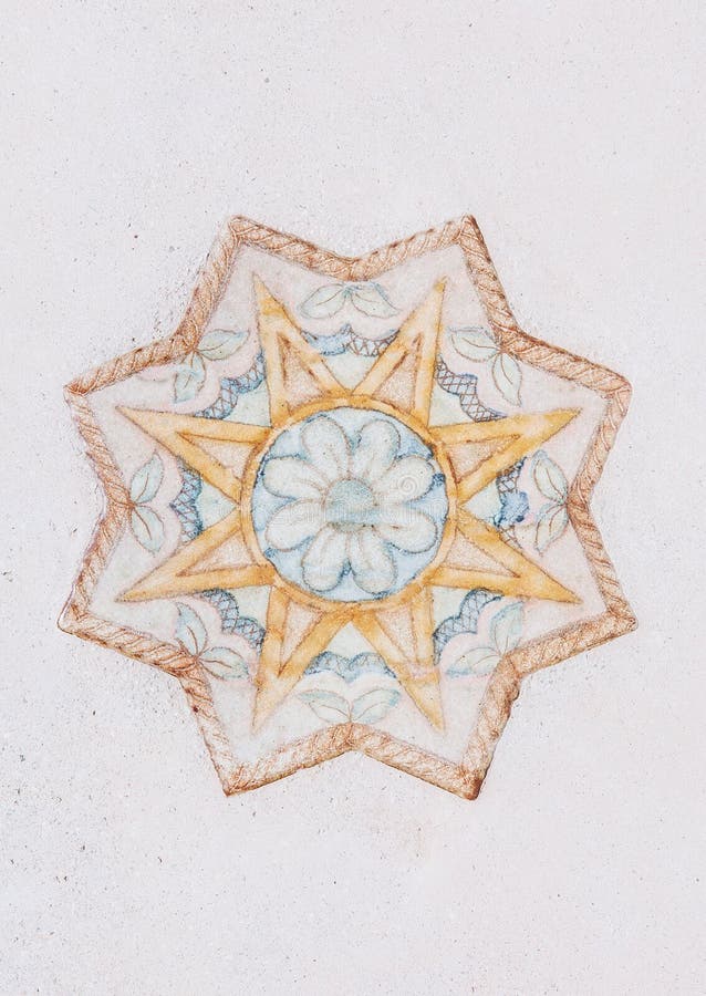 Star Pattern Octagonal Star Isolated White Stock Image - Image of blue ...