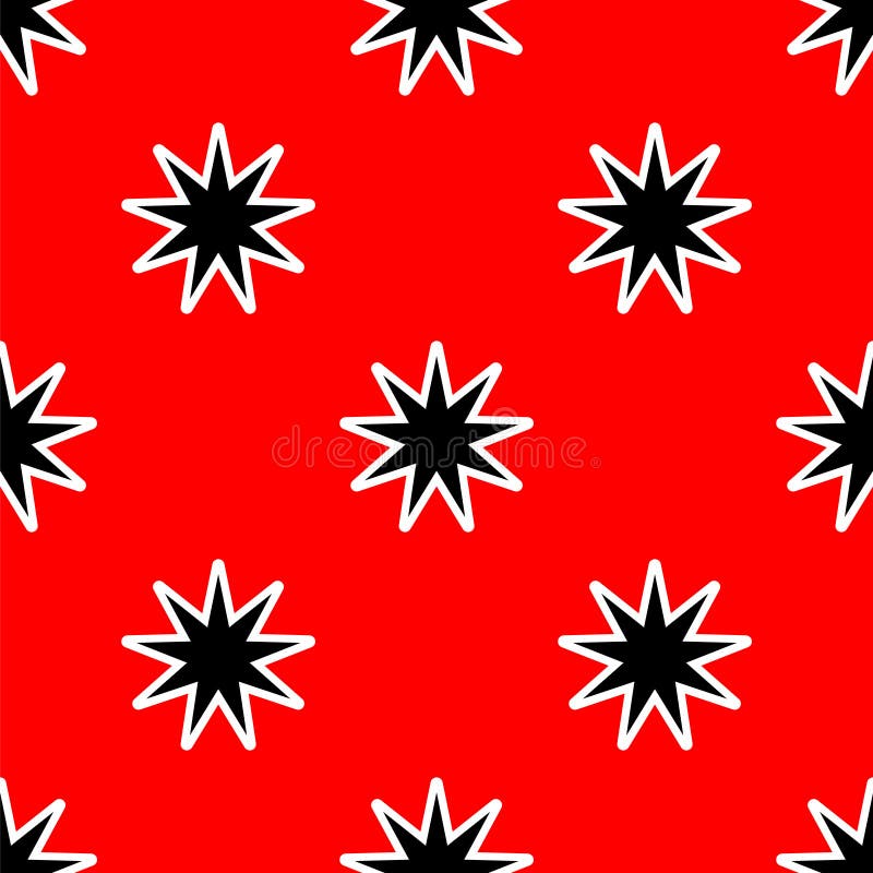 Star Pattern on Red Background Stock Vector - Illustration of decor ...