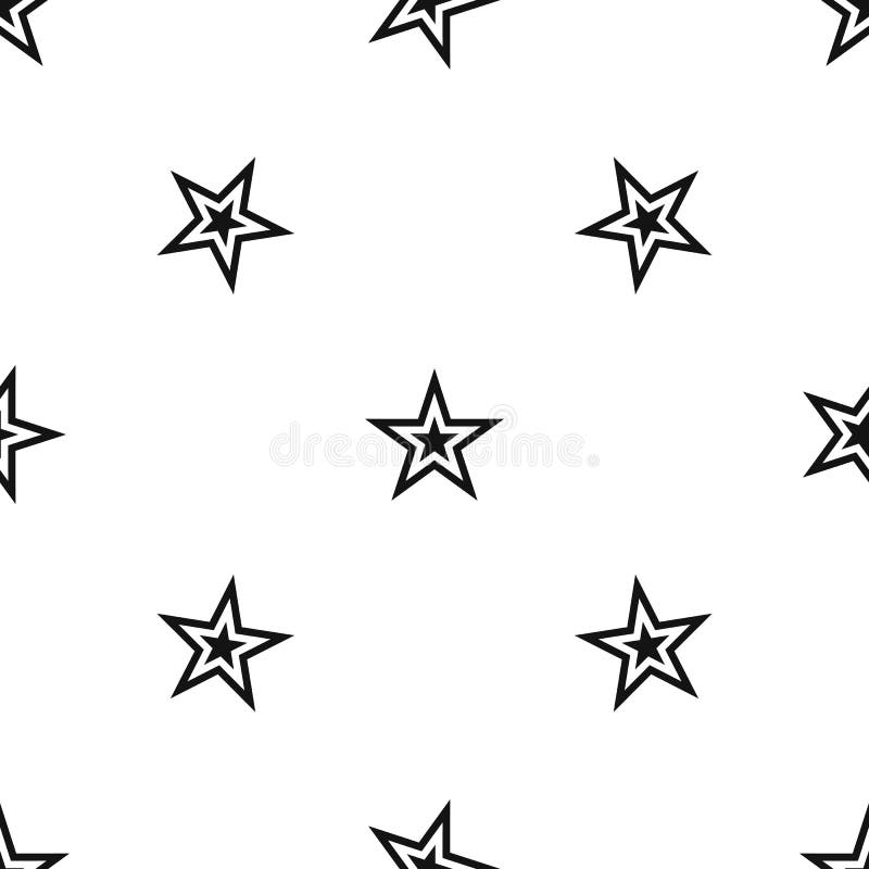 Star Pattern Seamless Black Stock Vector - Illustration of holiday ...