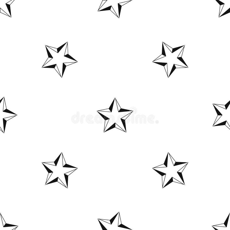 Star Pattern Seamless Black Stock Vector - Illustration of collection ...