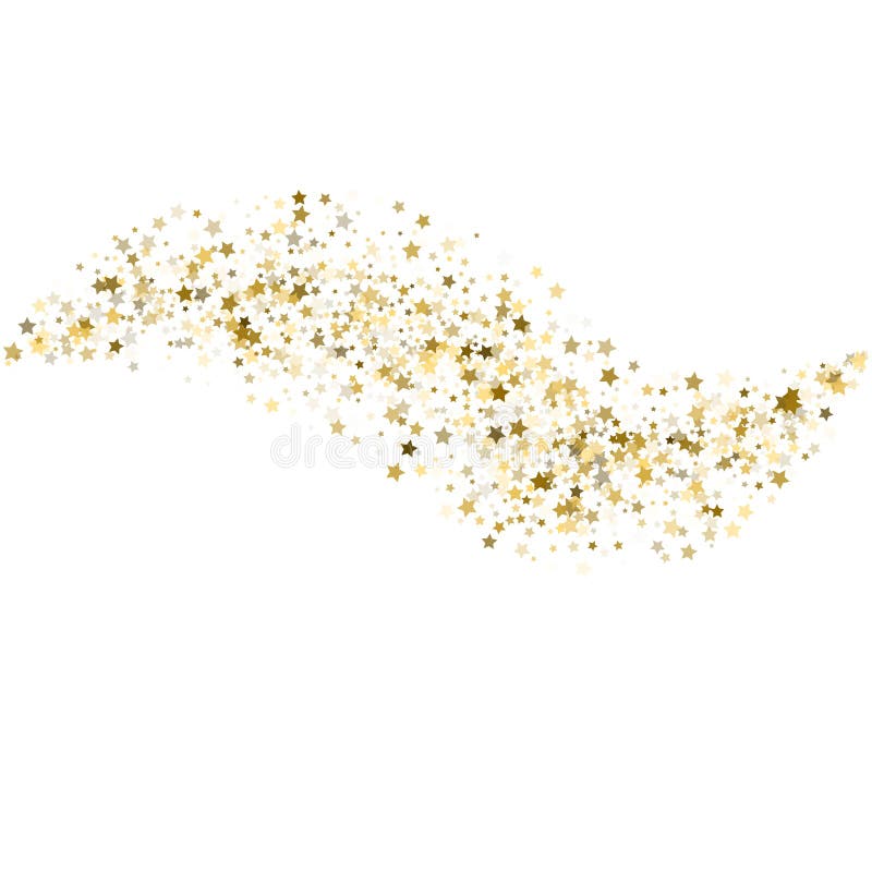 Star Pattern. White Background, Gold Stars, Gift Wrap. Vector Stock ...