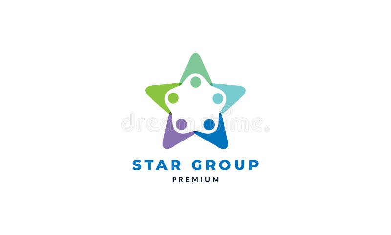 Star People Group Abstract Logo Vector Illustration Design Stock Vector ...