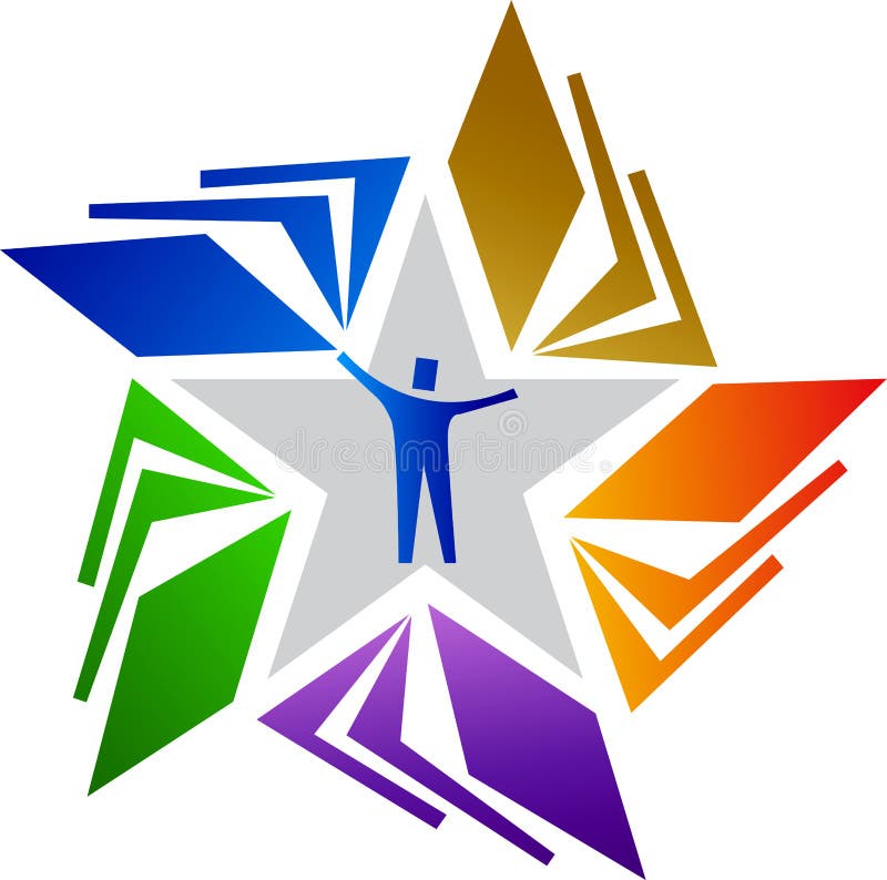 Star human logo stock vector. Illustration of design - 20042023