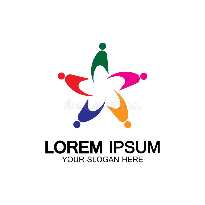 Star People Logo Design. Star Community Vector Logo Stock Vector ...