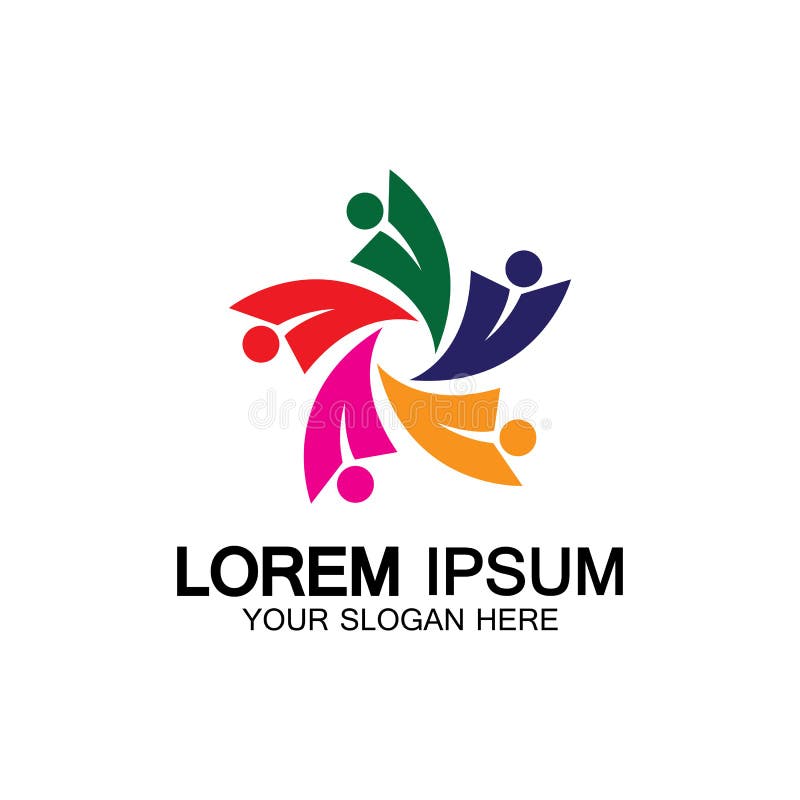 Star People Logo Design. Star Community Vector Logo Stock Vector ...