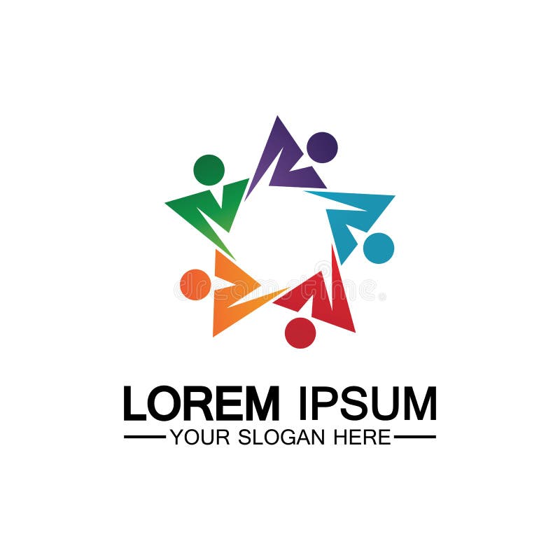 Star People Logo Design. Star Community Vector Logo Stock Vector ...