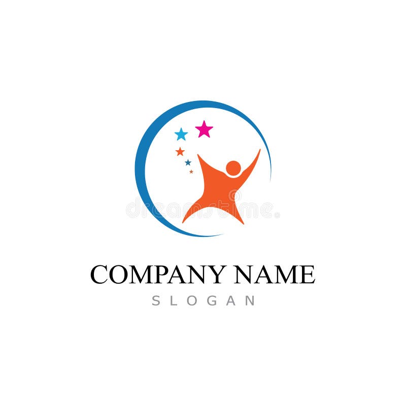 Star People Logo Design with Vector Illustration Template Stock Vector ...