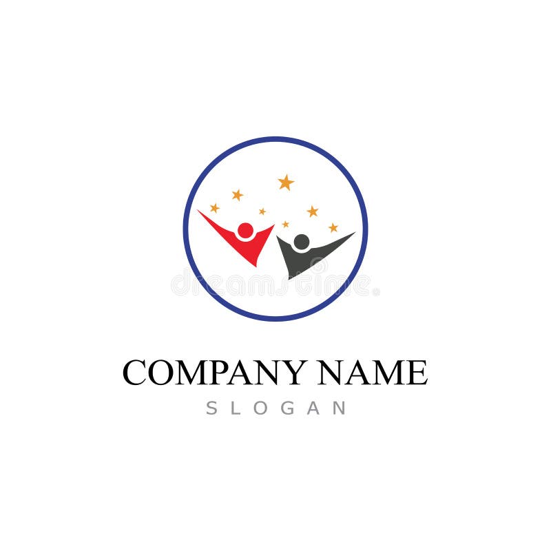 Star People Logo Design with Vector Illustration Template Stock Vector ...