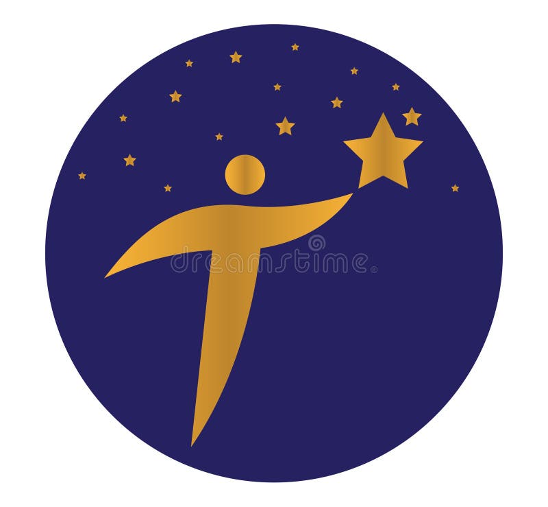 Star Person Concept Design stock illustration. Illustration of growth ...