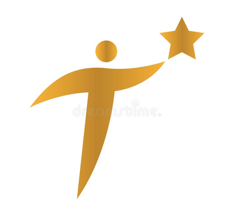 Star Person Concept Icon Design Stock Illustration - Illustration of ...