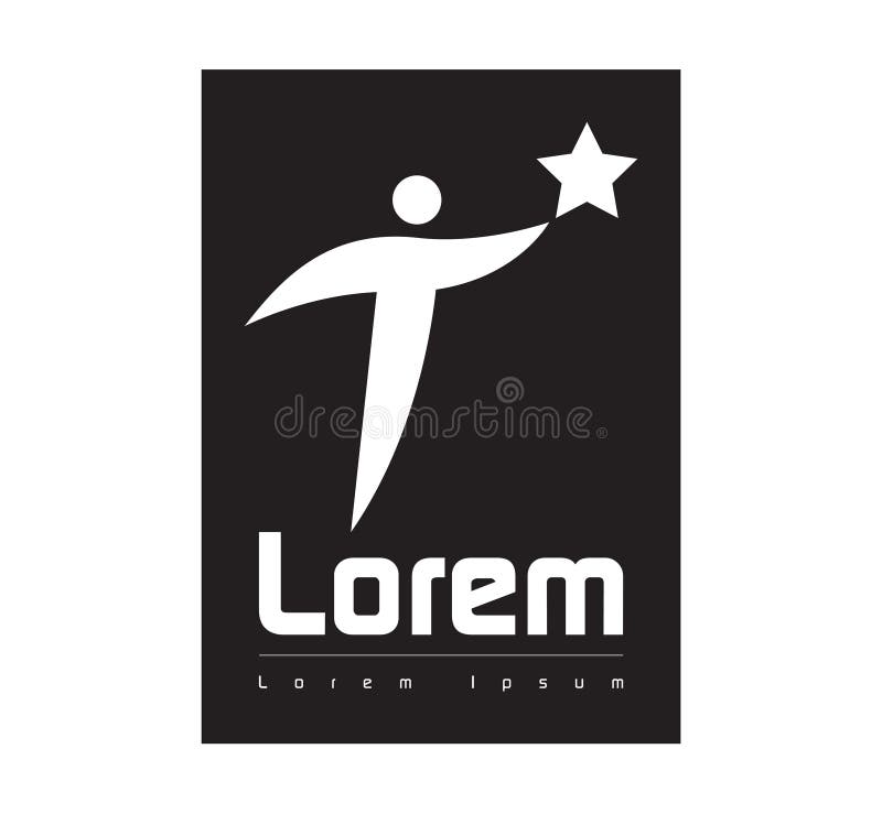 Star Person Logo Concept Design Stock Illustration - Illustration of ...