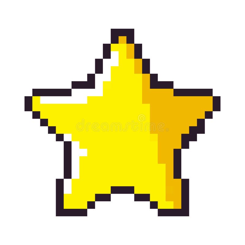 Star pixel art stock vector. Illustration of star, retro - 253767800