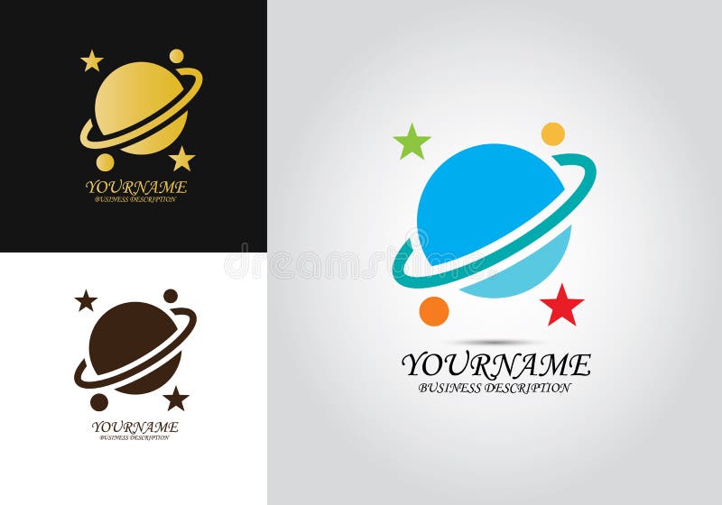 Star Planet Design Logo stock vector. Illustration of background ...
