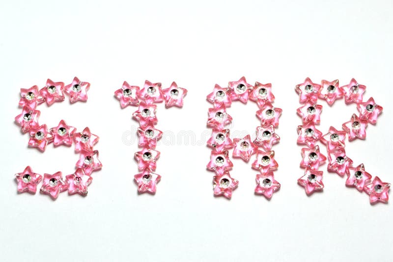 Word `Star`created Out of Gold Mirrored Letters Stock Image - Image of ...