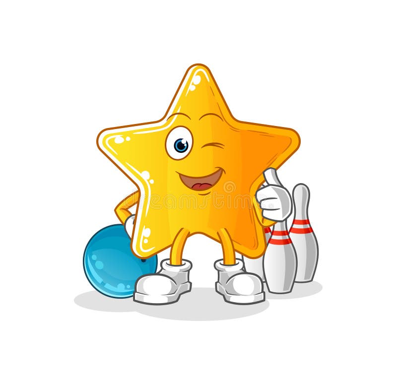Star Play Bowling Illustration. Character Vector Stock Vector ...