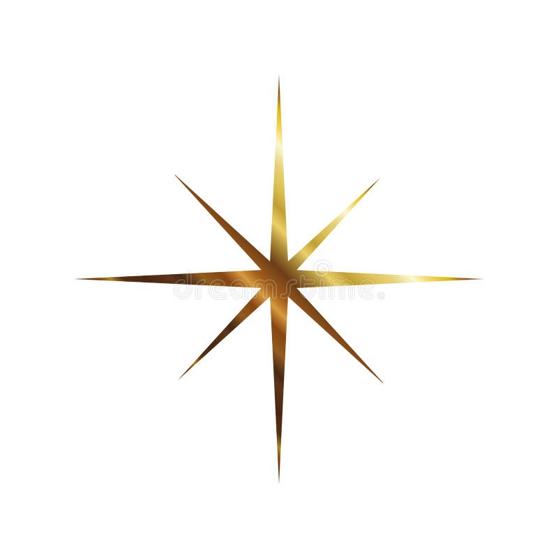 Star of 8 Points Gold Style Icon Vector Design Stock Vector ...