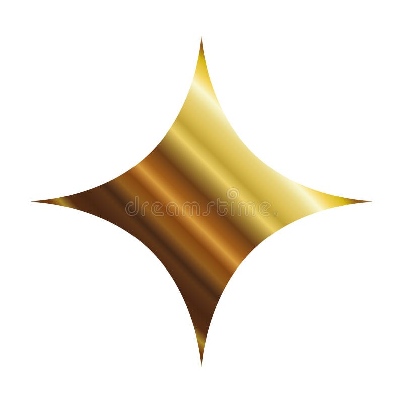 Star of 4 Points Gold Style Icon Vector Design Stock Vector ...
