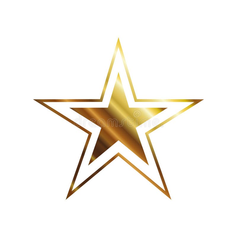 Star of 5 Points Gold Style Icon Vector Design Stock Vector ...