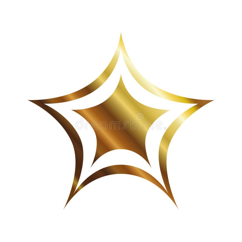 Star of 5 Points Gold Style Icon Vector Design Stock Vector ...