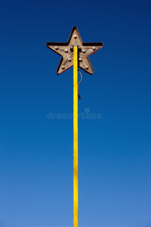 Star on a pole stock photo. Image of side, reverse, star - 19796896