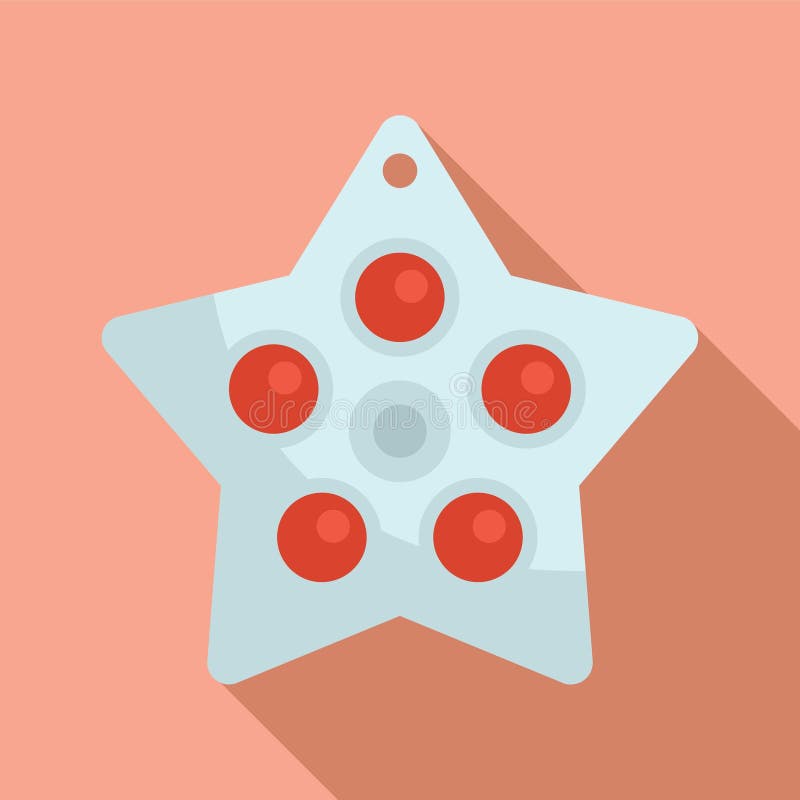 Star Pop it Toy Icon Flat Vector. Sensory Trendy Stock Vector ...