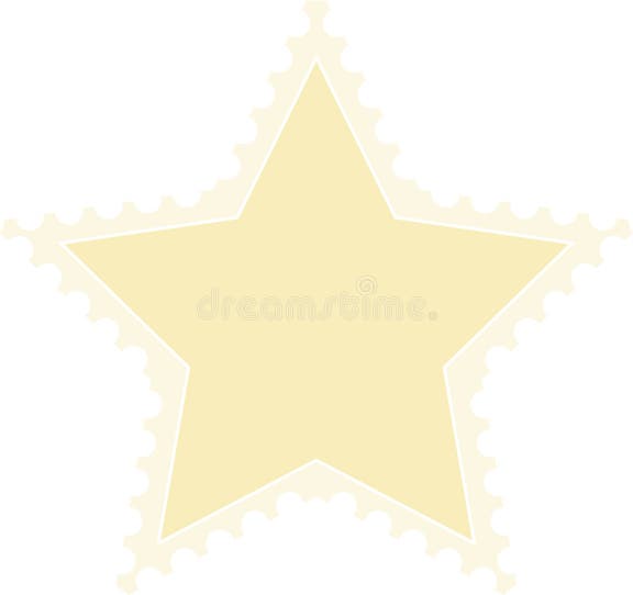 Star Postage Stamp Blank Template Stock Vector - Illustration of ...