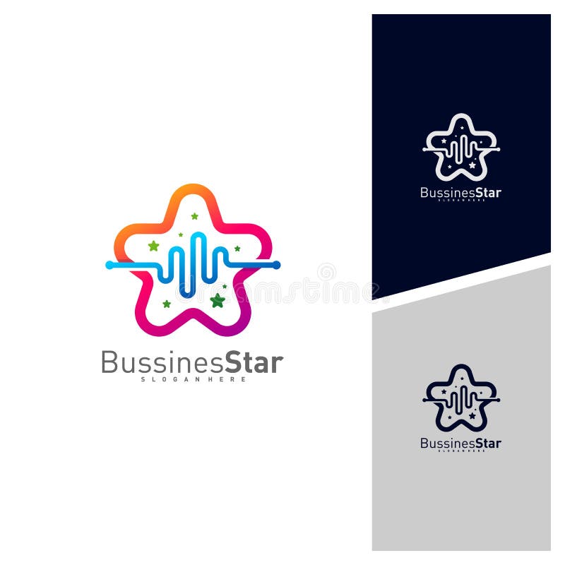 Star Pulse Logo Template Design Vector, Concept, Creative Symbol, Icon ...