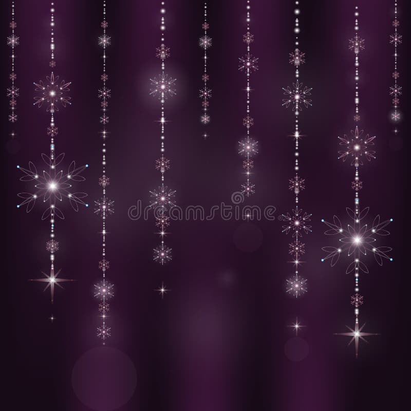 Star Rain on a Purple Abstract Background Stock Vector - Illustration ...