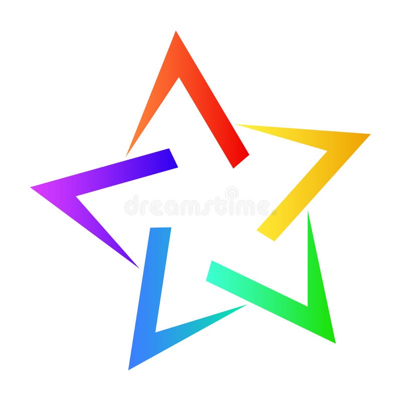 Star Rainbow Gradient Logo. Stock Vector - Illustration of star ...