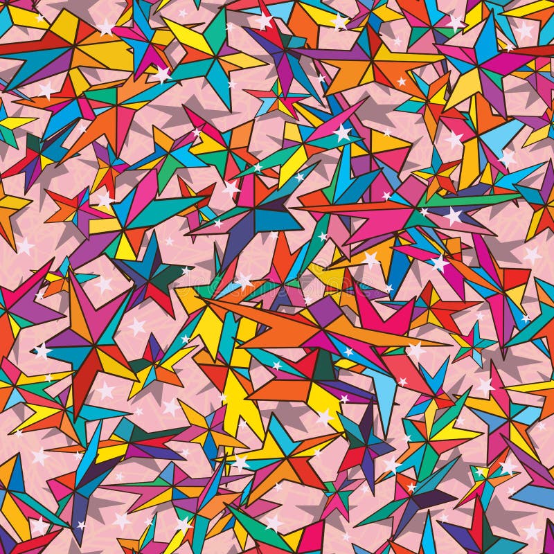 Star Random Slice Seamless Pattern Stock Illustrations – 8 Star Random ...