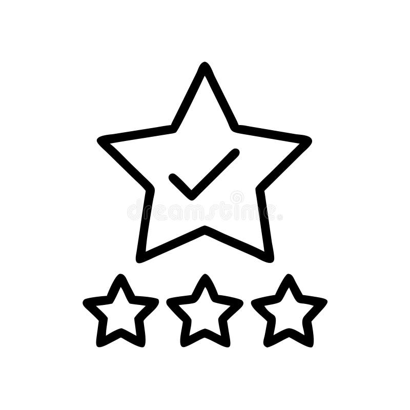 Star Rating with Checkmark Symbol for Product Reviews and Feedback ...
