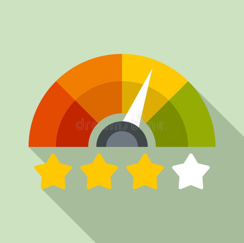 Star Rating Credit Score Icon, Outline Style Stock Vector ...