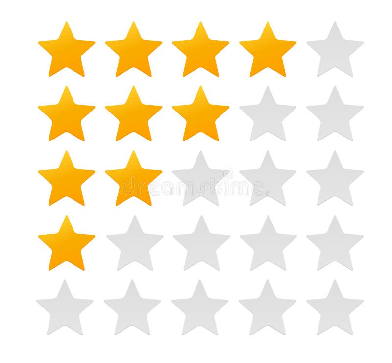 Star Rating. Evaluation System and Positive Review Sign Stock Vector ...