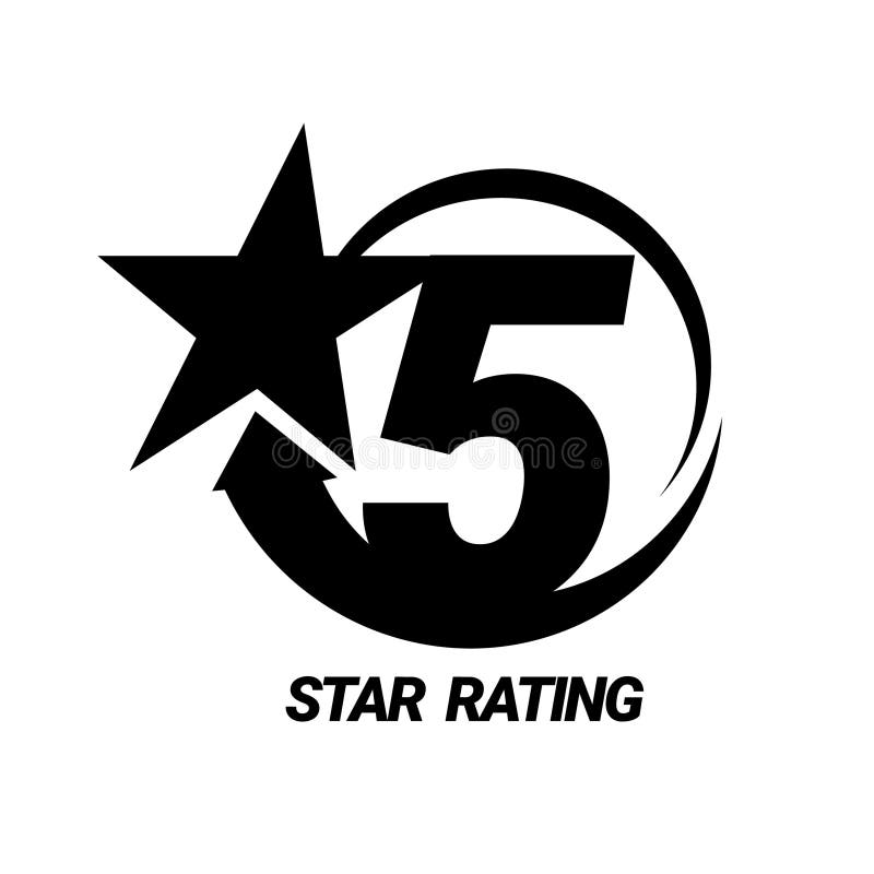5 Star Rating. Five Star Symbol or Emblem Stock Vector - Illustration ...