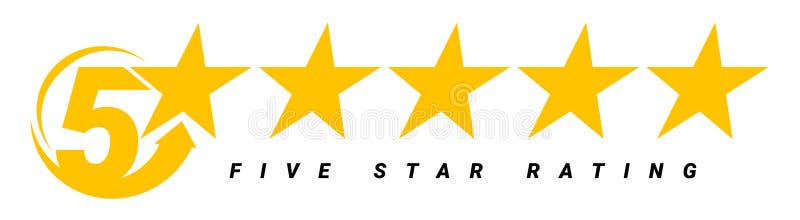 5 Star Rating. Five Star Symbol or Emblem Stock Illustration ...
