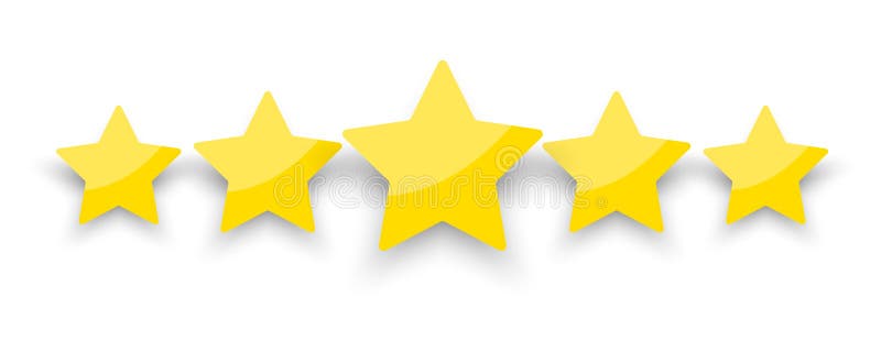Star Rating. Flat Illustration with Gold Star Rating. Vector ...