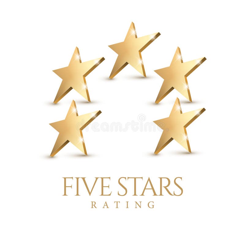 Star Rating. Star Symbol or Emblem Stock Vector - Illustration of sign ...