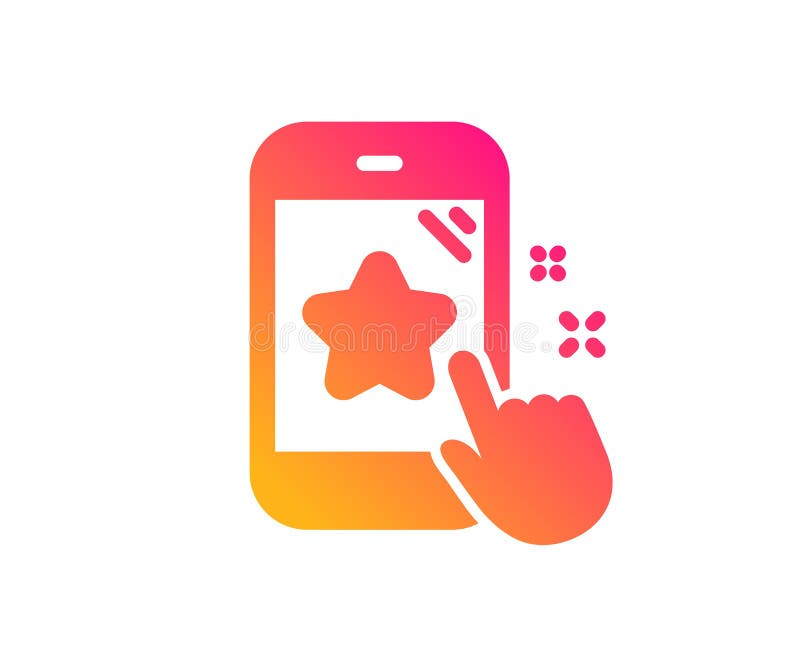 Star Rating Icon. Feedback Phone Sign. Vector Stock Vector ...