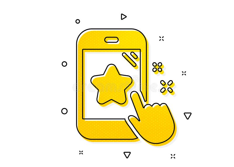 Star Rating Icon. Feedback Phone Sign. Vector Stock Vector ...