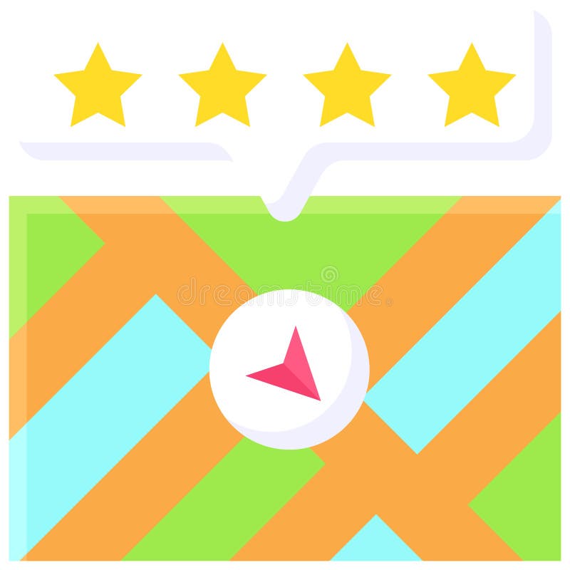 Star Rating Icon, Location Map and Navigation Vector Stock Vector ...